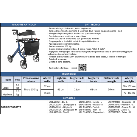 ROLLATOR SPACE LX